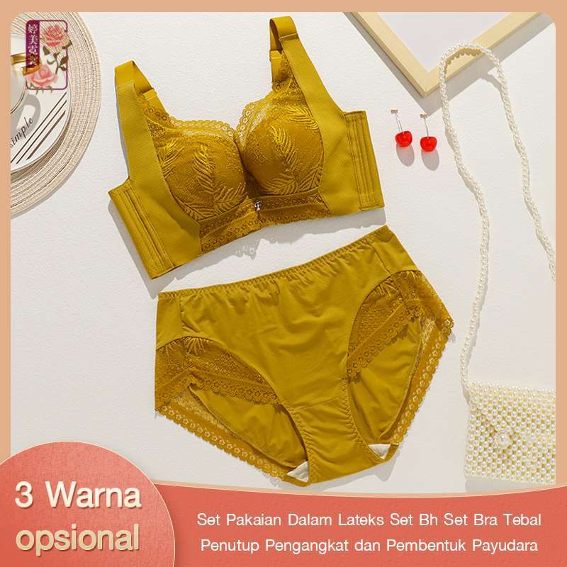 Jual Set Pakaian Dalam Lateks Set Bh Set Bra Tebal Penutup Pengangkat ...