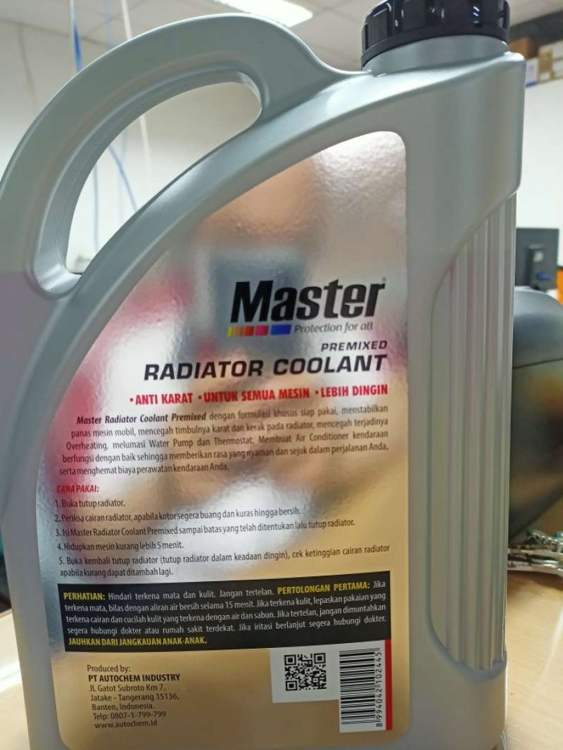 Promo master air radiator coolant master premixed red merah 4 liter ...