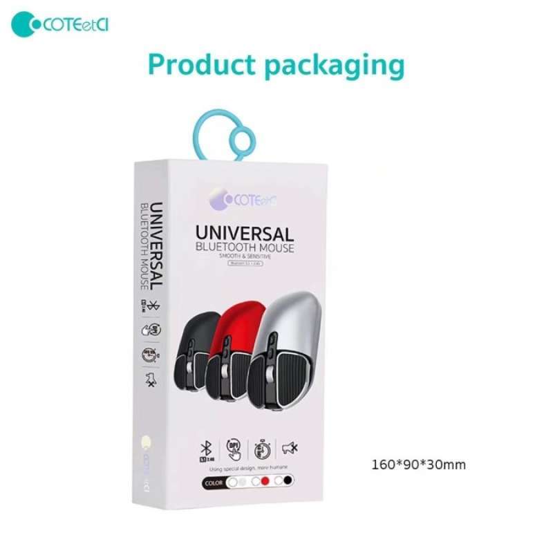 Jual Mouse Wireless Beetle Dual Mode Mouse Original Coteetci - Black Di ...