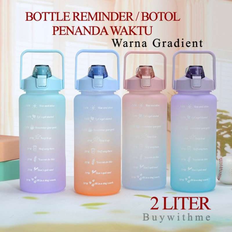 Promo Jual Botol Minum Motivasi Pastel Cute Waktu Time Motivation Air ...