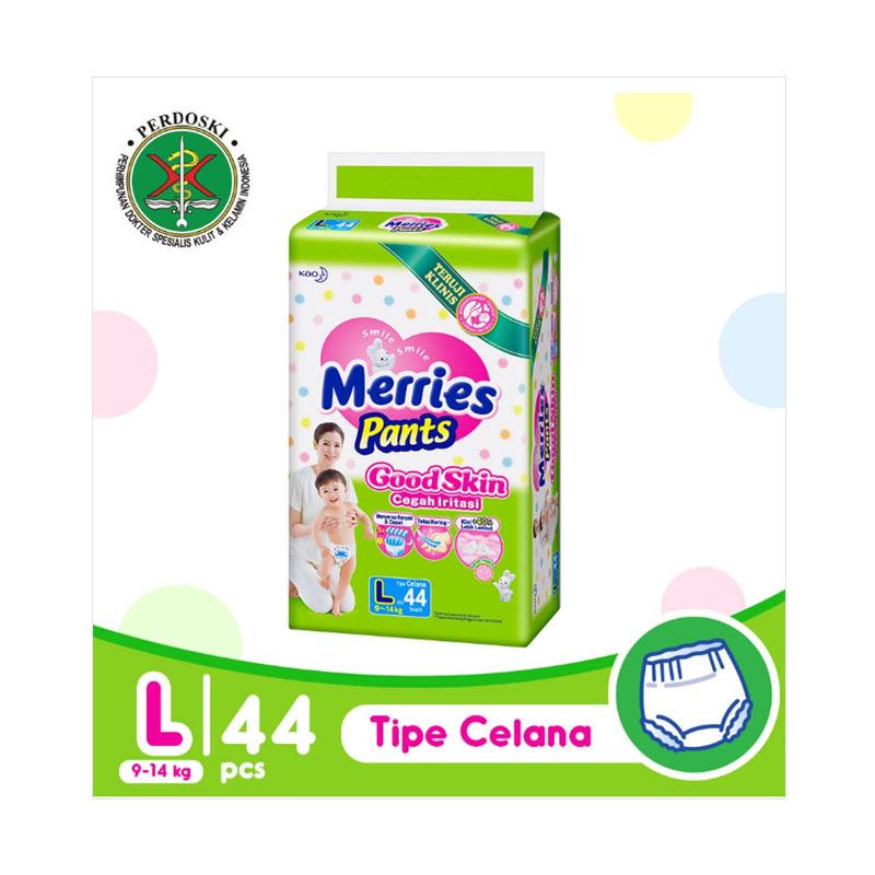 Promo Merries Pants Good Skin Popok Bayi [Size L/ 44 pcs] Diskon 5% di ...