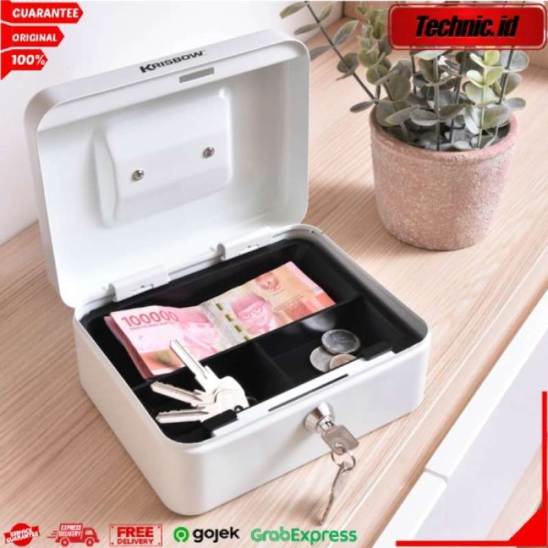 Jual Cash Box Krisbow 20 Cm Deposit Box Kotak Uang kasir Tempat uang ...