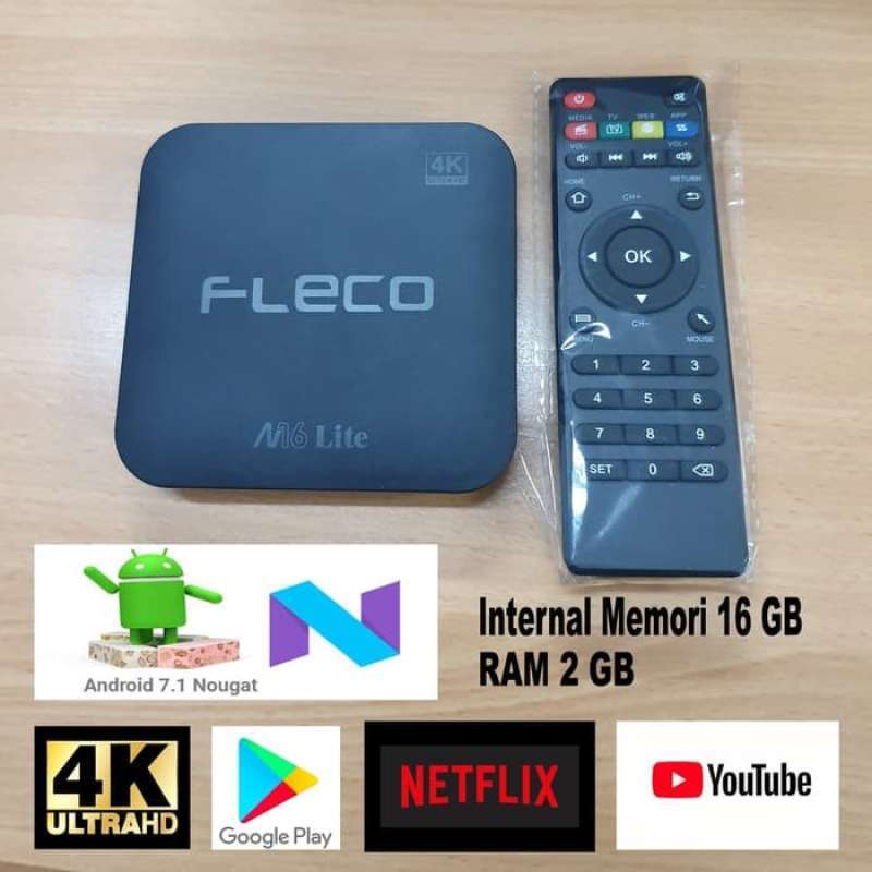 Promo Android Tv Box Fleco M18 Ram 2Gb / 16Gb Nougat 7.1.2 Android ...