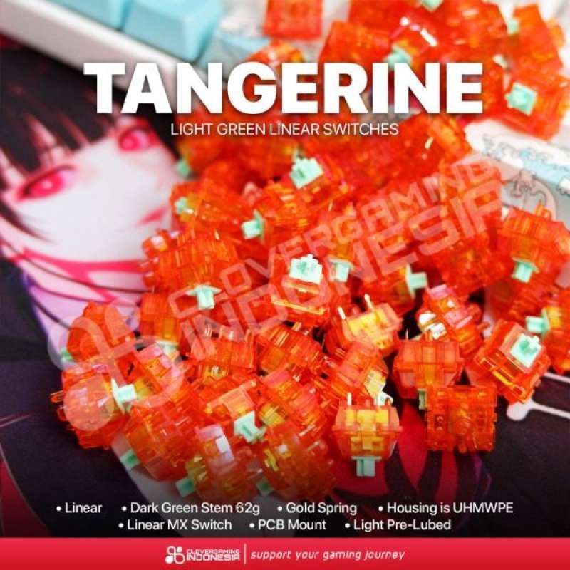 Jual C3 Equalz Tangerine Linear Switch 62g 67g - For Mechanical ...