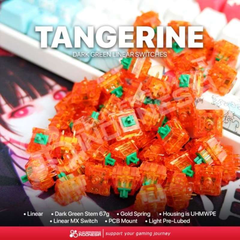 Jual C3 Equalz Tangerine Linear Switch 62g 67g - For Mechanical ...