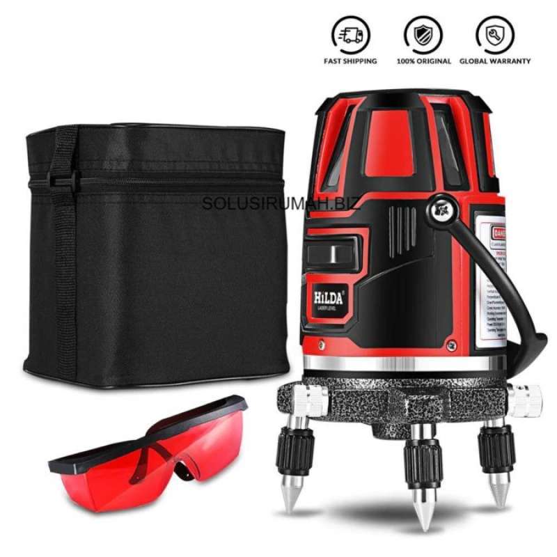 Jual Meteran Laser Level Mesin Leveling 5 Line Laser Red Beam Infrared ...