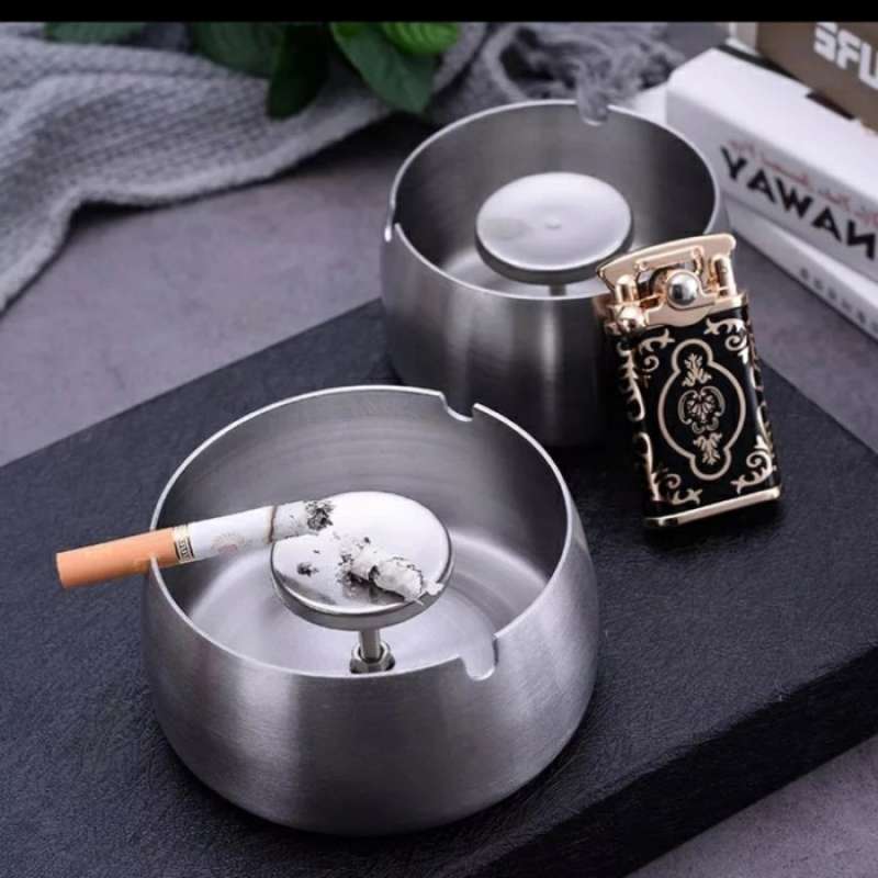 Jual Gratis Ongkir Asbak Stainless Asbak Portable Tempat Sampah Metal ...