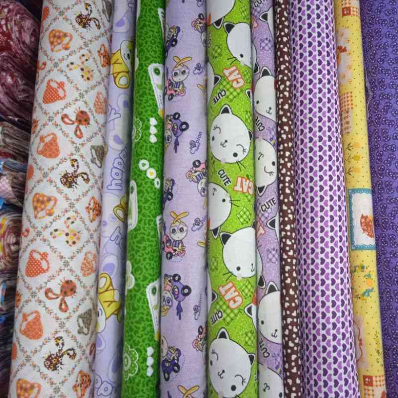 Jual [1 meter] kain katun lokal motif anak kain motif karakter kain ...