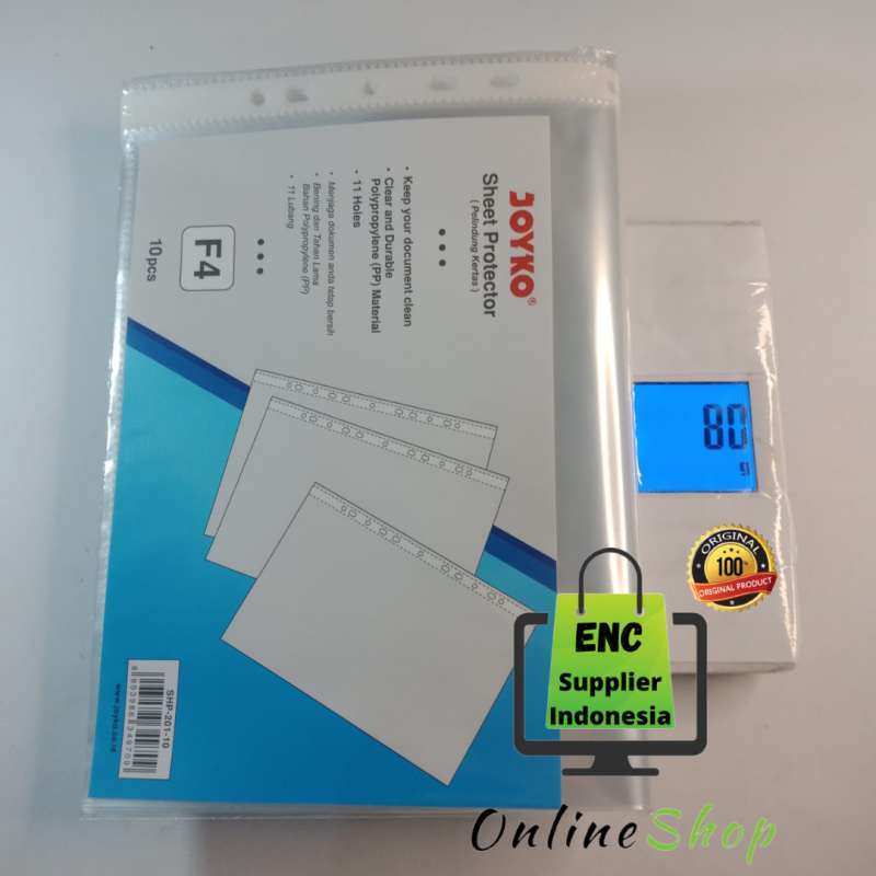 Jual Joyko 10 Buah Sheet Protector Pelindung Kertas Joyko Shp-201-10 F4 ...