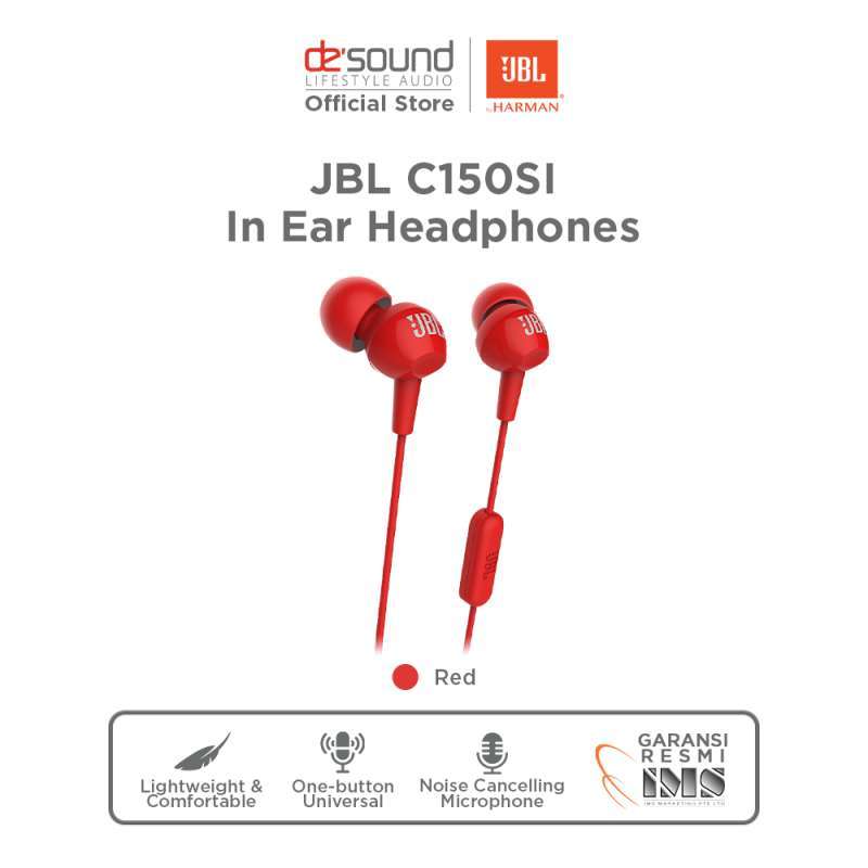 Jual JBL C150SI In Ear Headphones - Garansi Resmi IMS - RED di Seller ...