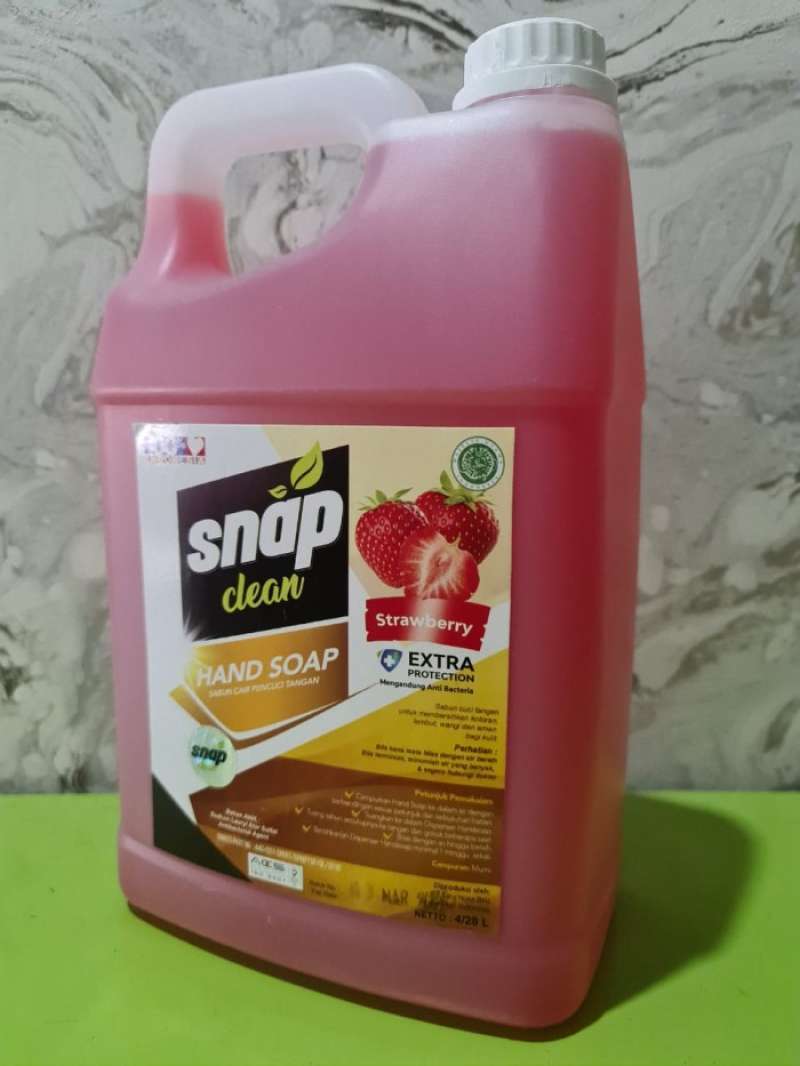 Promo Snap Clean Handsoap 4 ltr ( sabun cuci tangan ) - strawberi ...