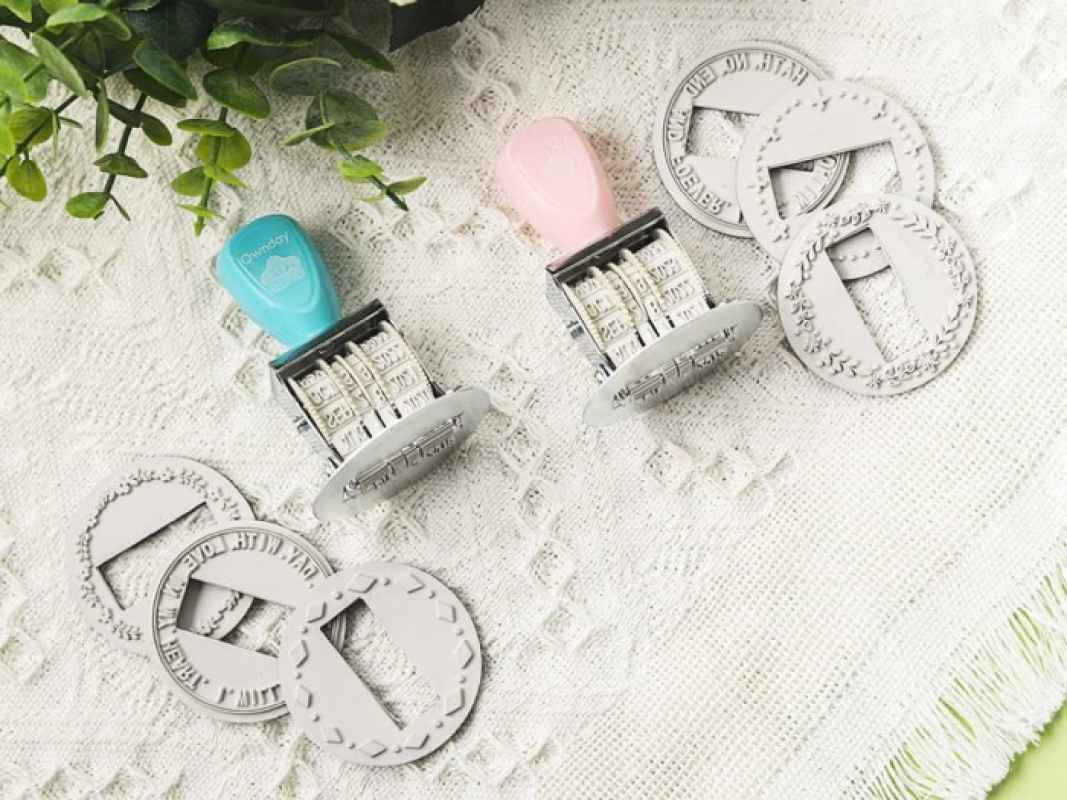 Jual Gratis Ongkir Round Deco Frame Date Stamp / Stempel / Stempel Unik ...