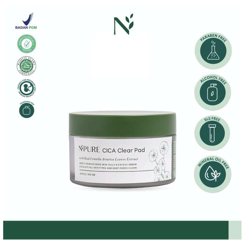 Promo NPURE Cica Clear Pad 30sheet Diskon 10% di Seller Aisha Beauty ...