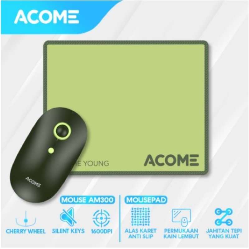 Jual ACOME AM300 Mouse Fashion Color Wireless Silent Click Ergonomic ...