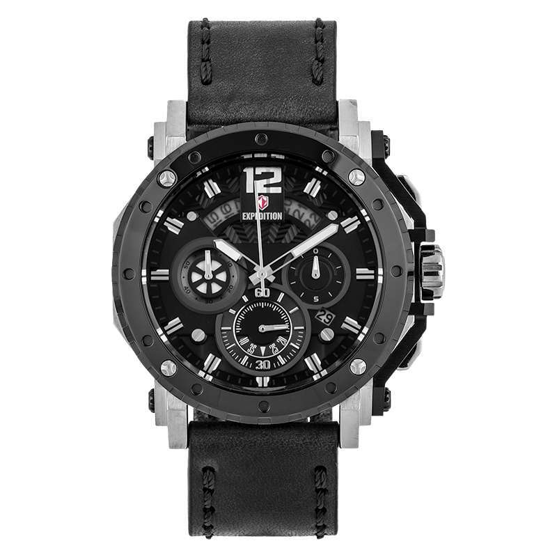 Jual Expedition E 6402 MC LTBBA Chronograph Men Black Dial Black ...