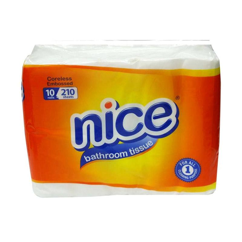 Jual Nice Coreless Emboss Tissue Toilet [210 Sachets/ 10 Rolls] - - di ...