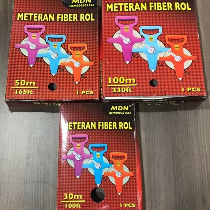 Promo Meteran tancap / meteran fiber rol MDN 30m 50m 100m - 30 meter ...