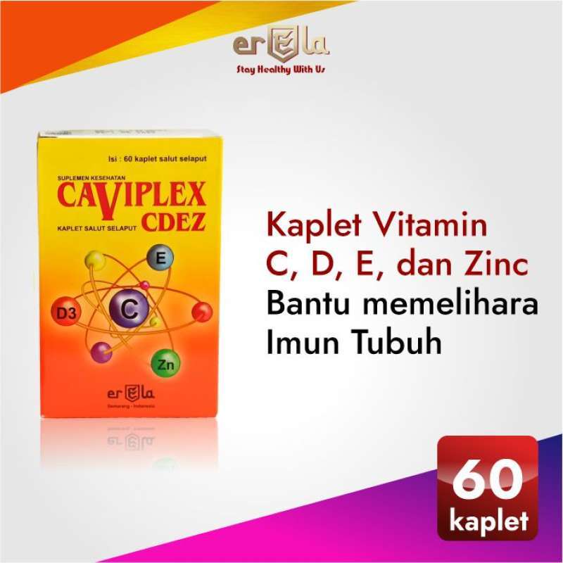 Jual CAVIPLEX CDEZ Botol / kaplet multivitamin mineral Erela isi 60 ...