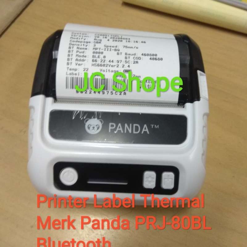 Jual SPECIAL MOBILE PRINTER LABEL THERMAL BLUETOOTH PANDA PRJ-80BL di ...