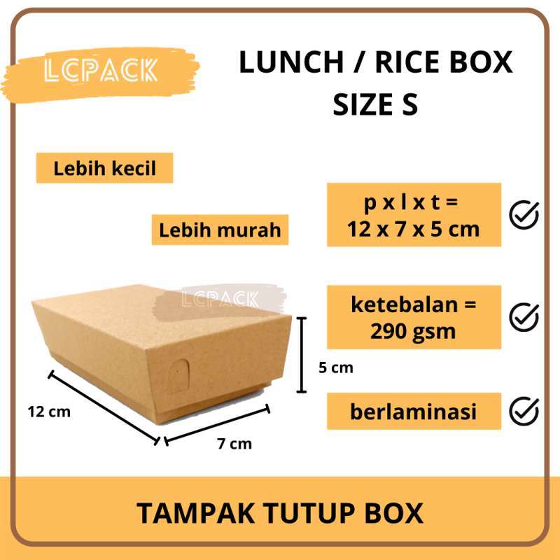 Jual Paper Lunch Box Kotak Coklat Kemasan Dus Nasi Ayam Geprek Box Mie ...