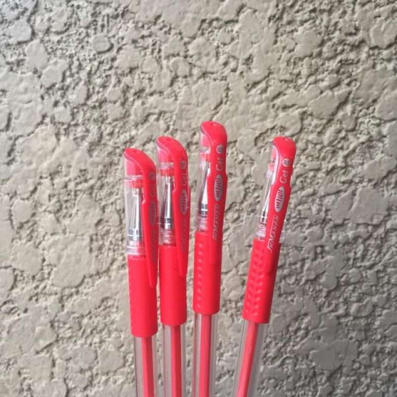Jual Pena merah ! Bisa 1 / 4 / 12 pcs PULPEN BOLPOINT BALLPOINT PENA ...