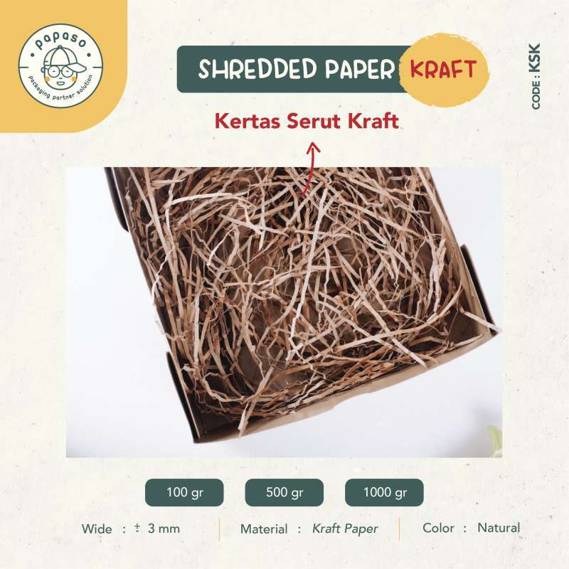 Jual Kertas Serut Kraft Shredded Paper Kertas Cacah Packing Hampers ...