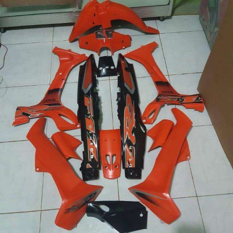 Jual Cover body alus FIZ R warna orange gratis stiker di Seller ...