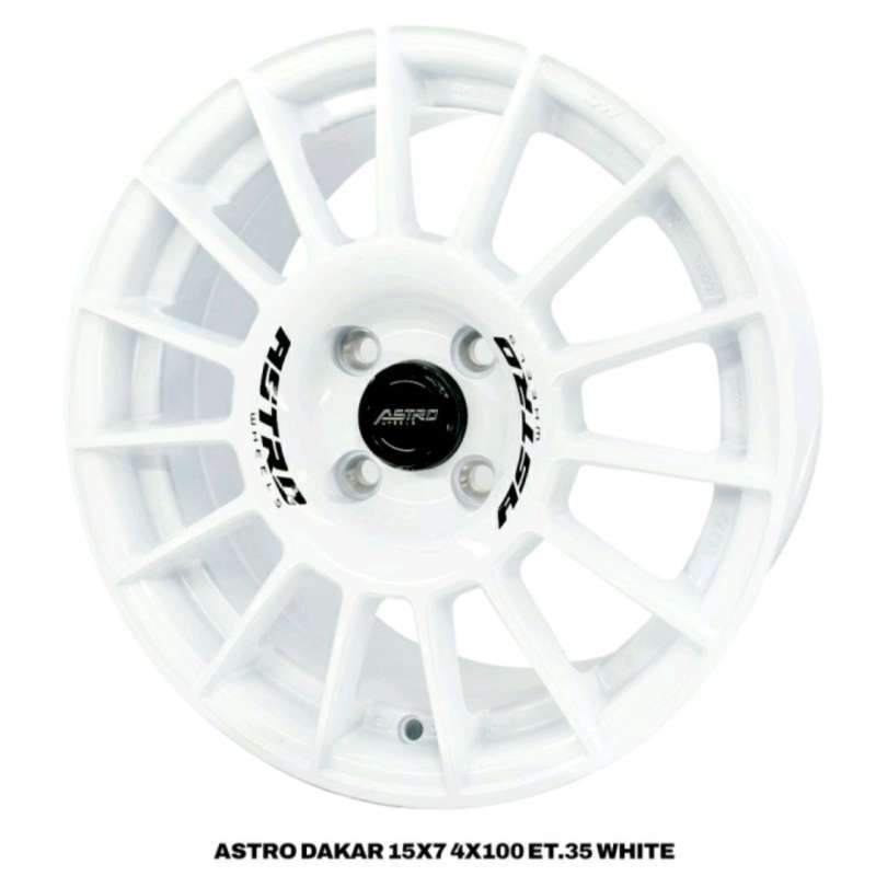 Promo Velg Astro Wheels Dakar 15x7.0 4x100 Et 38 White Black Sticker ...
