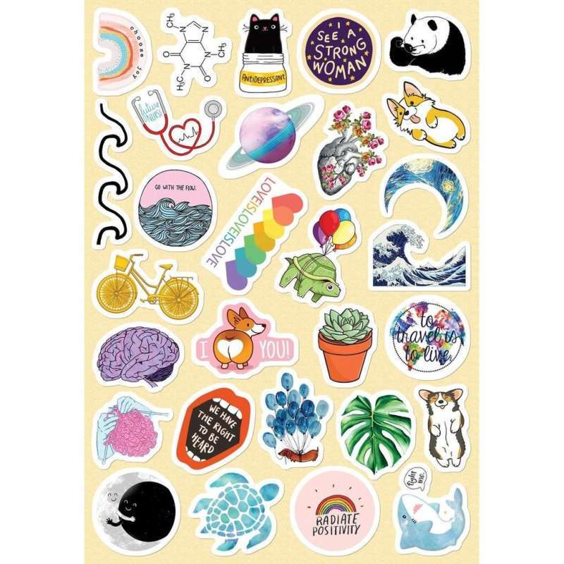 Jual Stiker Lucu Untuk Hiasan Hp Buku Novel Mengkilap Sticker di Seller ...