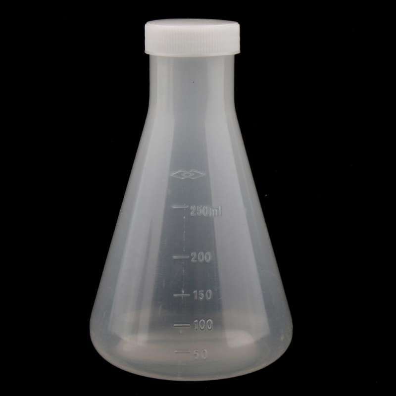 Jual 2x Plastic Conical Flask Erlenmeyer, Screw , Autoclavable ...