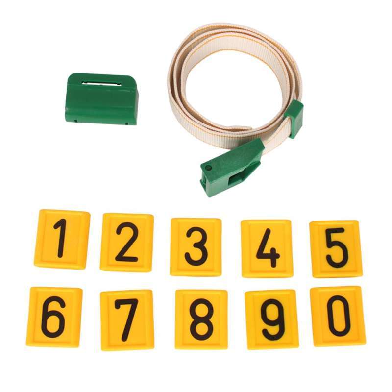 Jual Cow Cattle Adjustable Collar Neck Strap & 10Pcs Number Cattle ...