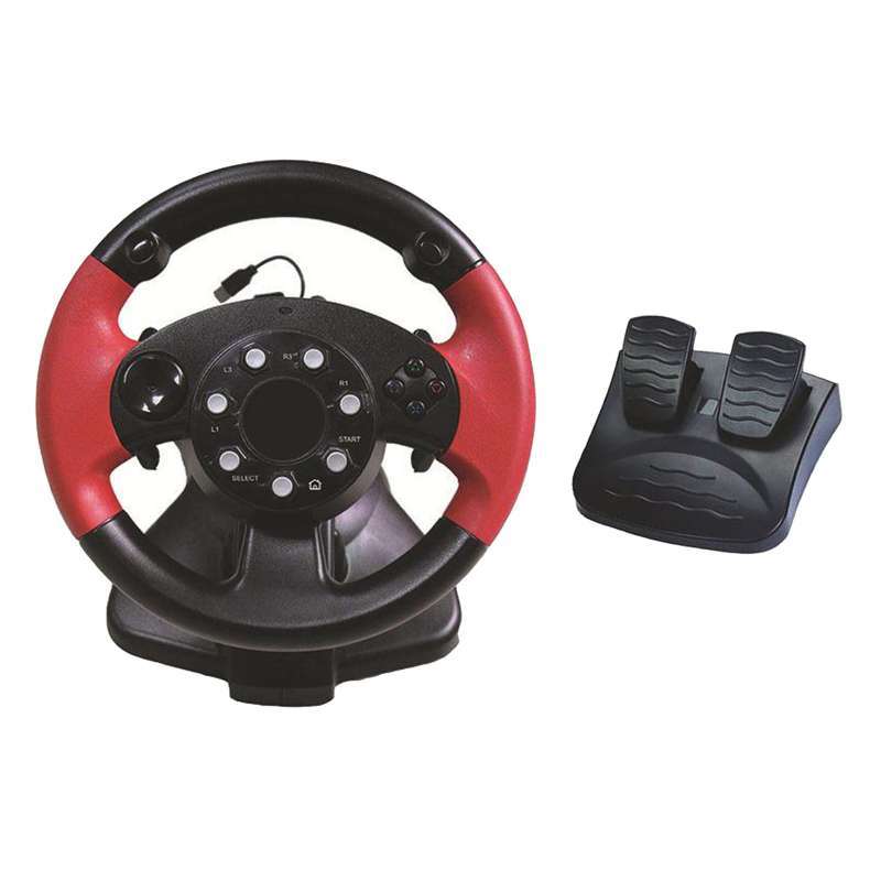 Jual Game Car Racing Simulator Vibration PC Steering Wheel Pedals Set ...