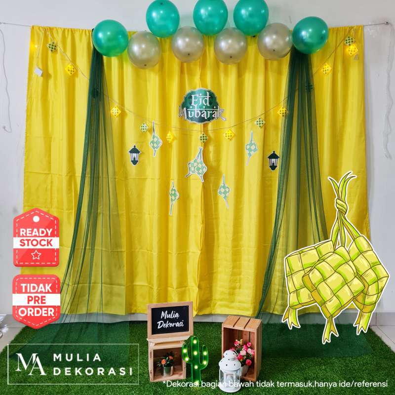 Jual Backdrop Photobooth Lebaran Ramadhan Paket Lengkap Balon EID ...
