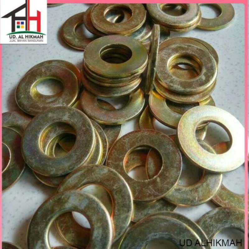 Promo Ring Plat M10 Kuning 10mm mili baut 14 harga Per 100pcs Diskon 41 ...