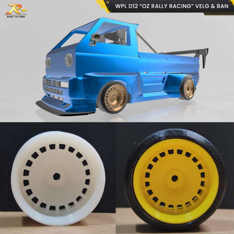 Jual Wpl D12 Velg Oz Rally Racing - Velg Dan Ban 1 Set Rc Drift 3d ...