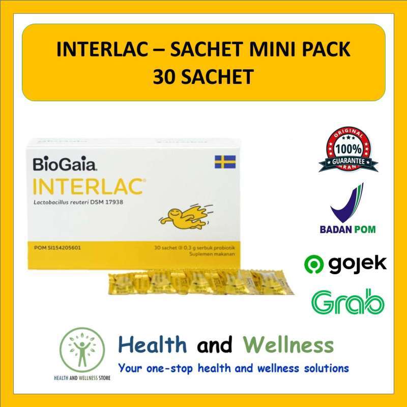 Jual INTERLAC BIOGAIA SACHET MINI PACK SERBUK BUBUK 1 BOX 30 SACHET ...