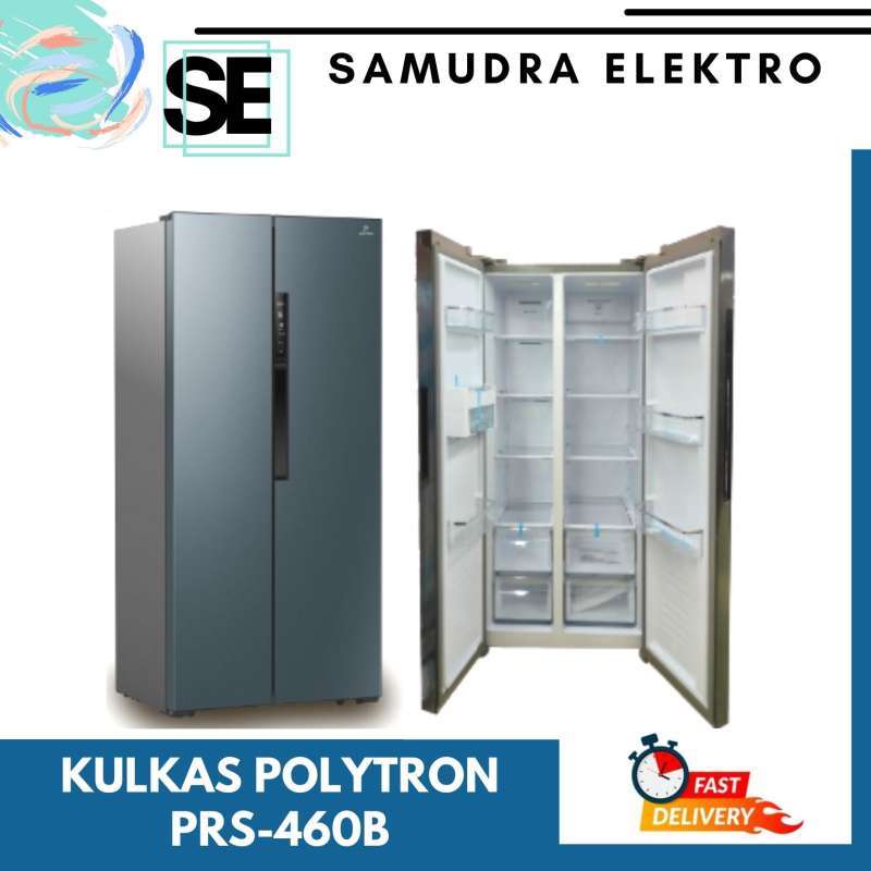 Jual POLYTRON PRS-460B KULKAS SIDE BY SIDE PRS460 B 460LITER SMART ...