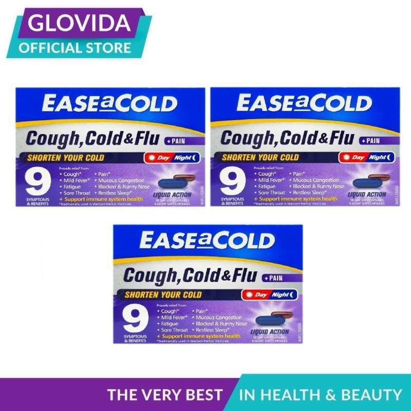 Jual [BUNDLE OF 3] Ease-A-Cold Cough, Cold & Flu Day & Night Capsules ...