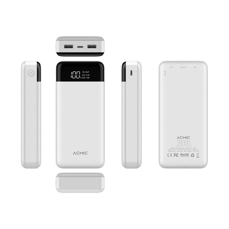 Jual ACMIC D20 20000mAh Digital Display 2A Fast Charge PowerBank Online ...