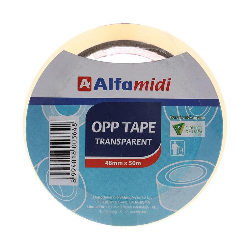 Jual Alfamidi Lakban OPP Tape Transparent 48mm x 50m di Seller Alfamidi - Alfamidi | Blibli