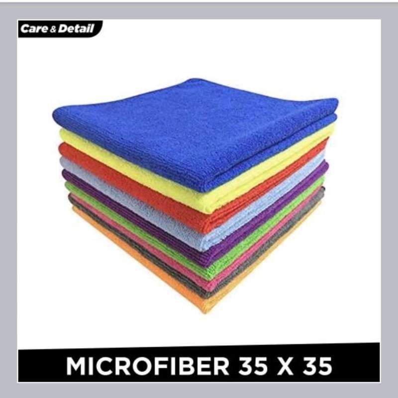 Jual Kain Lap Microfiber Premium 35x35 | Lap Fiber Handuk Lap Meja ...