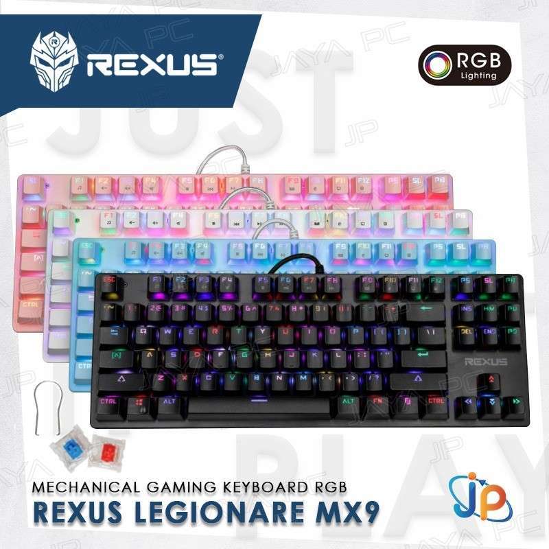 Jual Keyboard Gaming Mechanical Rexus Legionare MX9 RGB LED - Biru Muda ...