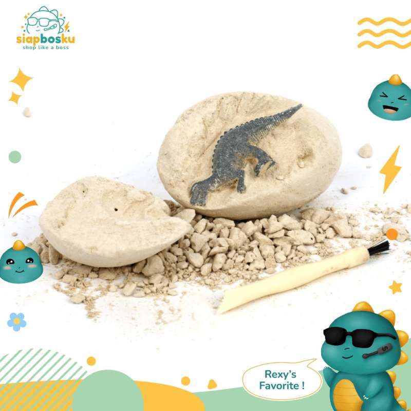 Jual Mainan Edukasi Fosil Telur Dinosaurus Permata Binatang Arkeologi I ...