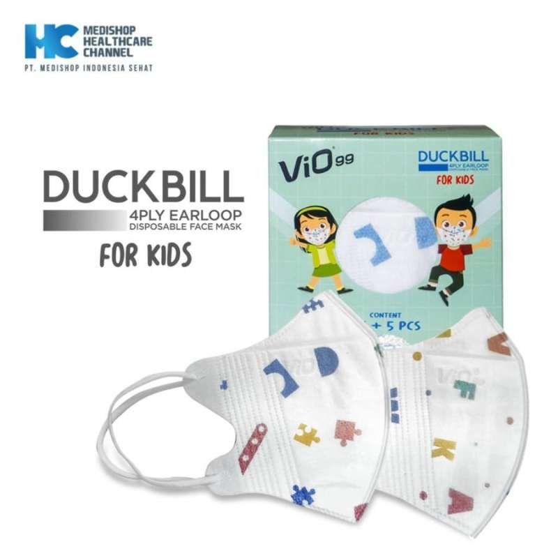 Jual Vio Duckbill '30s Mask 4ply Earloop Kids Mix Motif Medis Filtrasi ...