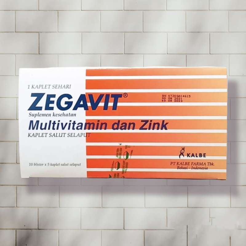 Jual Multivitamin Zegavit Suplemen Vitamin B, C, E & Zinc - 1 Box [10 ...