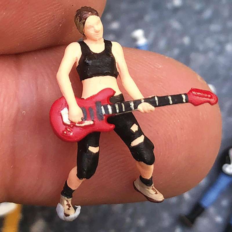 Promo 1/64 Tiny Singer People Figures Building Sand Model Table Scenery ...