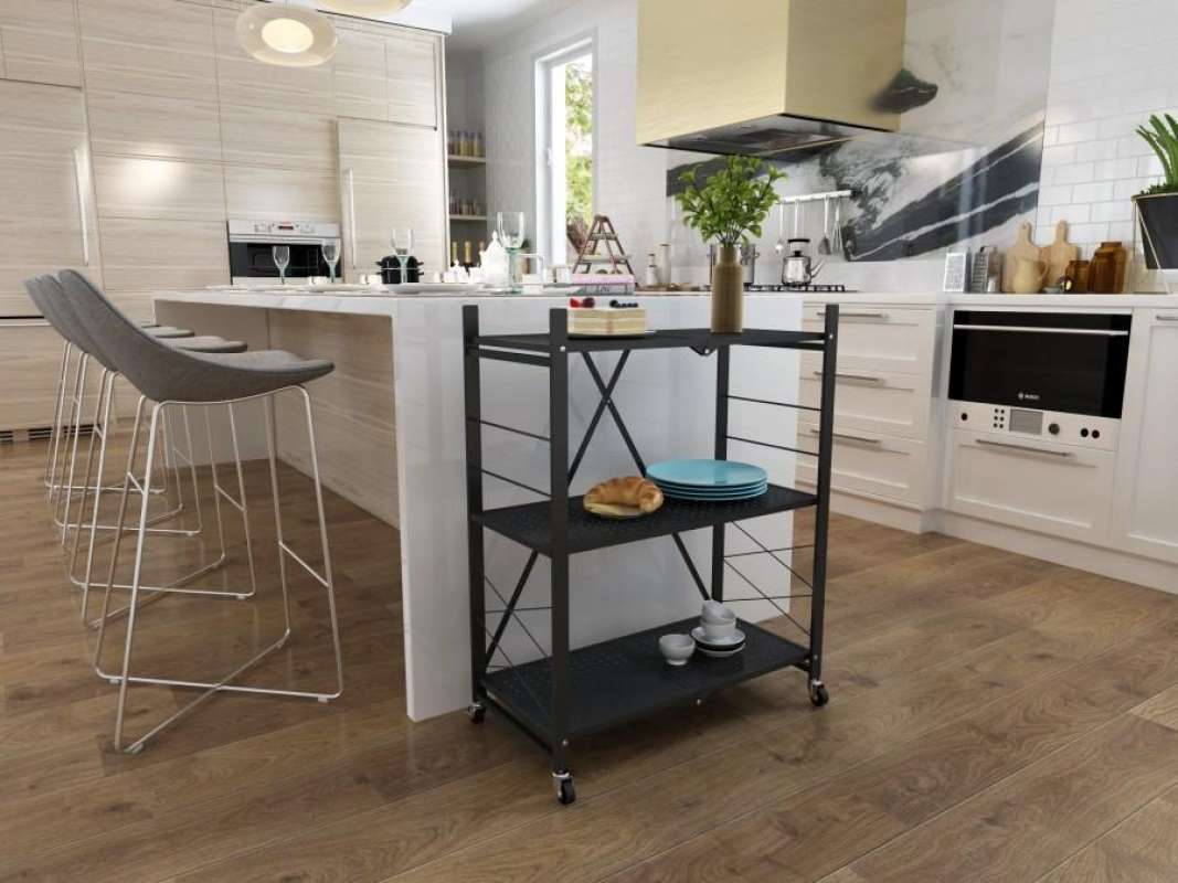 Jual Rak Besi Folding 3 Tingkat Susun Lipat Dengan Roda Dengan Varian ...