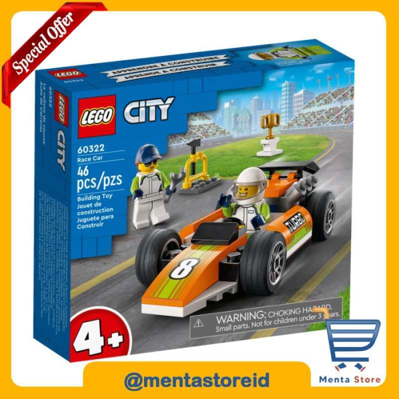 Promo LEGO City 60322 Race Car Builders Cool Toy Pit Stop Inspiring ...