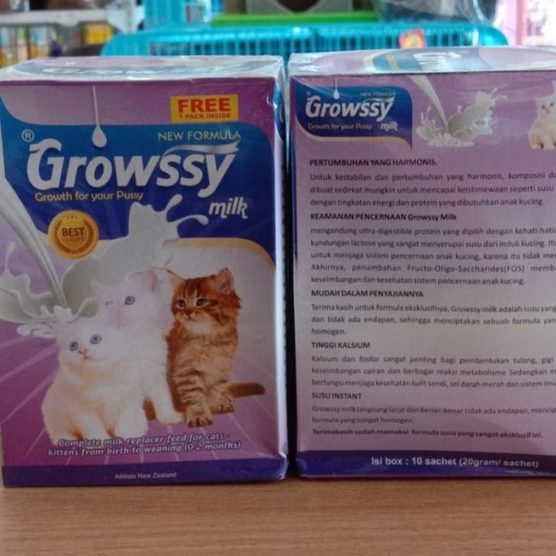 Jual Susu Growssy 1 Box Isi 10 Sachet Susu Growsy Baby Cat Milk Bayi ...