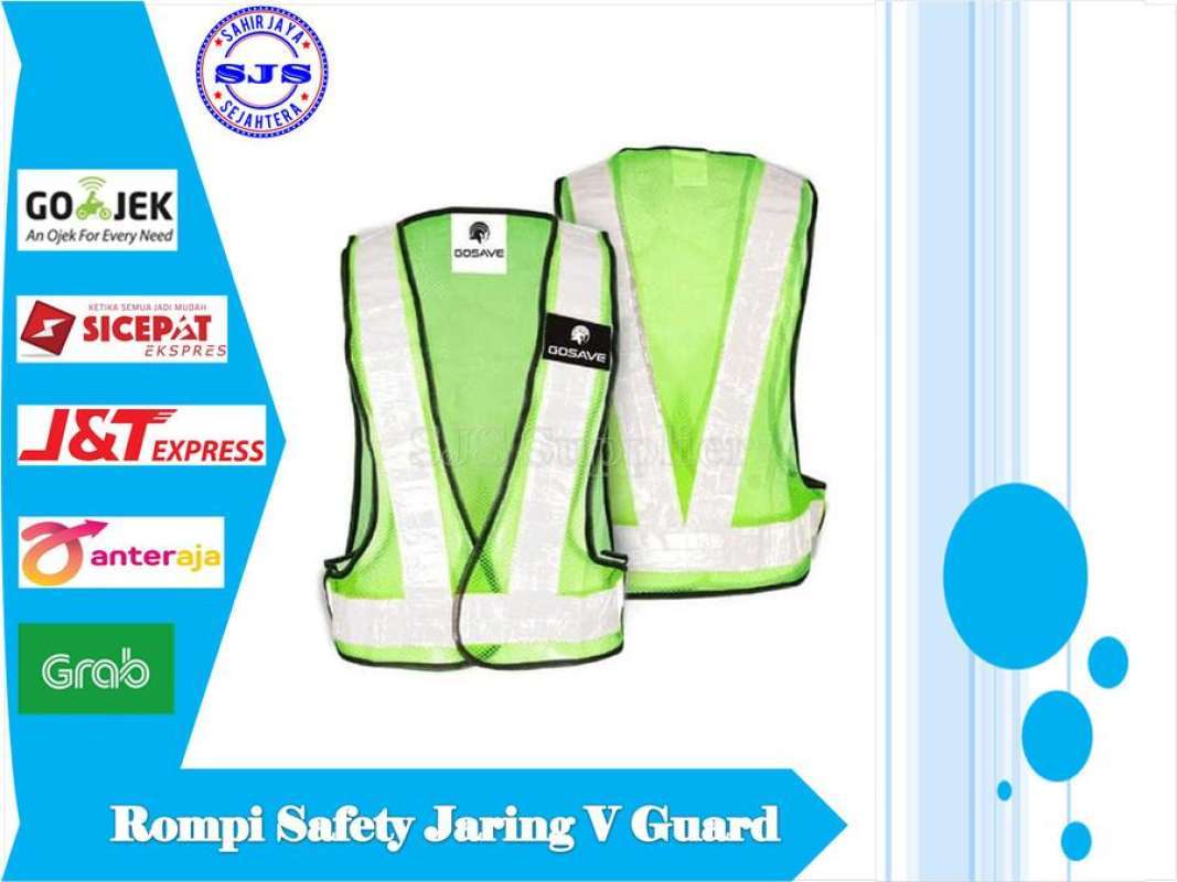 Jual Rompi Safety Jaring V Guard Vest Scotlite PVC Rompi Safety Proyek ...